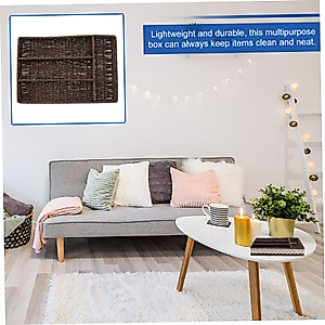 Cabilock Rattan Flatware Basket Kitchen Utensil Drawer Organizer with Dividers Natural Wicker Serving Basket Flatware Cutlery Organiser Tray for Flatware and Kitchen Utensils