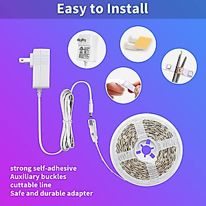 BASON LIGHTING Under Cabinet Lights with 44 Keys Remote and Power Supply, Under Bed Lights 32.8ft High Bright 300 LEDs Light Strips Kit for Kitchen,Bar,Computer Desk, Wall Lights.