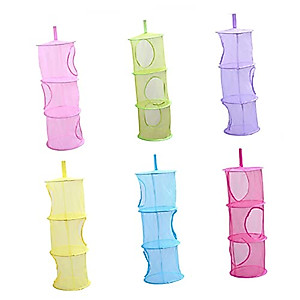 SAFIGLE 3pcs collapsible laundry drying rack foldable drying rack foldable laundry rack mesh hanging dryer hanging mesh bags underwear drying rack toy storage Hanging Storage Organizer bra