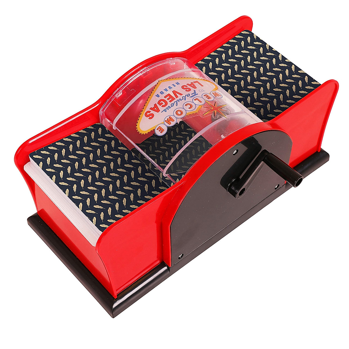 Kangaroo Manual Card Shuffler 2 Deck for Blackjack, Uno, Poker, Omaha; Quiet, Manual Card Mixer, Hand Cranked, Casino Equipment Card Shuffling Machine, Cards Holder uno shuffler Card Machine