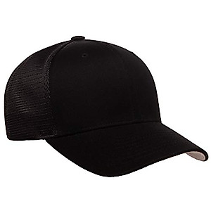 Flexfit Men's 110 Mesh Cap, Black, XX-Large