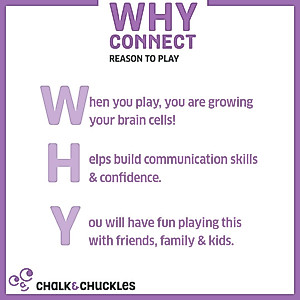Chalk and Chuckles Board Game - Why Connect Educational and Family Game for Kids Age 6-12 Years, Speech Therapy Tool