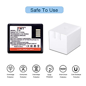 ZTHY New Battery Replacement for Arlo Pro, Arlo Pro 2 VMA4400 VMC4030 VMC4030P VMA4200, Rechargeable Camera Battery Compatible with Arlo Pro/Arlo Pro 2 Replacement Battery 7.2V 2440mAh