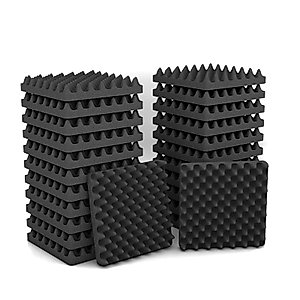 180° Acoustic Panels Egg Crate 24 Pack 2 inch 12" W x 12" L | Acoustic Foam Panels | Acoustic Panels Studio Foam Egg Crate | Egg Crate Soundproof Panels | Noise Absorbing Panels | (24 Pack)