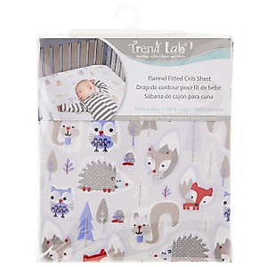 Trend Lab Winter Forest Deluxe Flannel Fitted Crib Sheet