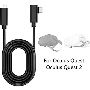 Tyralel Virtual Reality Headset Link Cable for Oculus Quest 2 and Quest 3, 5Gbps High-Speed Data Transmission and Fast Charging-16FT (5M)