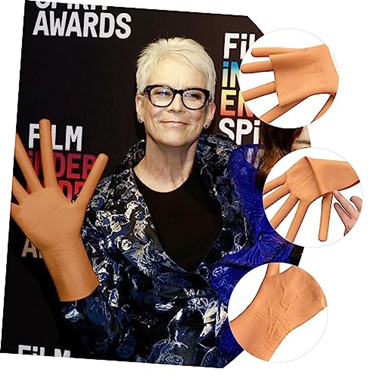 DOITOOL 1 Pair Cosplay Glove Halloween Costume Gloves hot Dog Scary Party Props Gothic Gloves Party Costume Gloves Halloween Costume Accessory Full Finger Gloves Halloween Gloves