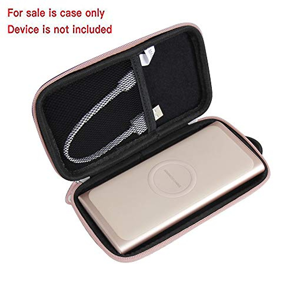 Hermitshell Hard EVA Travel Case for Samsung 2-in-1 Portable Fast Charge Wireless Charger and Battery Pack 10,000 mAh (Rose Gold, PU)