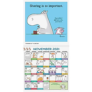 Sandra Boynton's Every Day's a Fabulous Holiday 2021 Wall Calendar