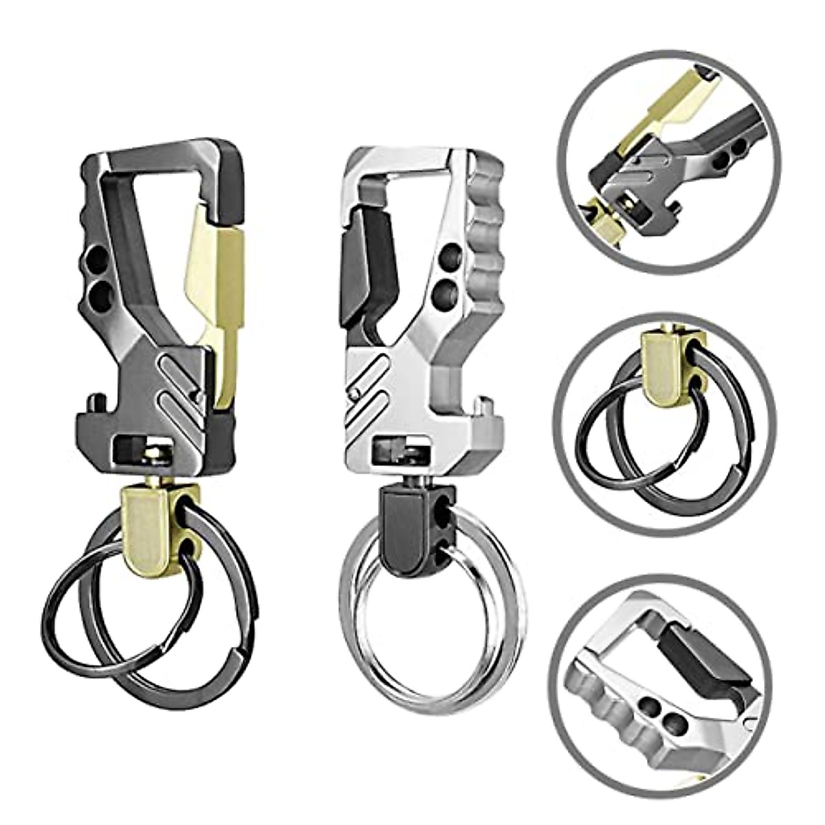 BESPORTBLE Beer Opener Car Decoration 2pcs Multifunctional Keychain Beer Zinc Alloy Portable Car Key Chain Car Keychain