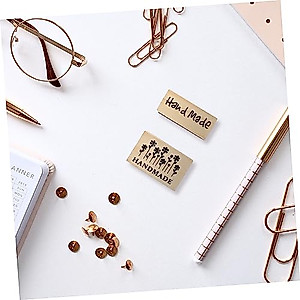 TEHAUX 2pcs Handmade Seal Wooden Decor Arts and Crafts Kit Stationary Scrapbook Stamp Making Wooden Rubber Wood DIY Scrapbook Seal Multi-Purpose Stamps DIY Wooden Stamps Self Made