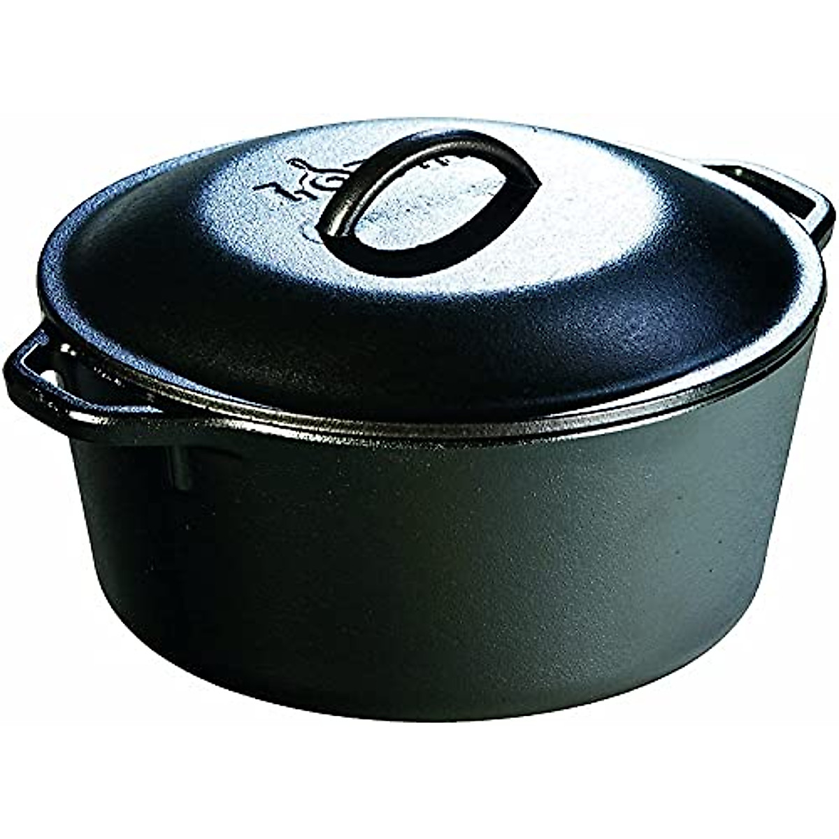 Lodge L8DOLKPLT Cast Iron Dutch Oven with Dual Handles, Pre-Seasoned, 5-Quart & L5SK3 Pre-Seasoned Cast-Iron 8-Inch Skillet
