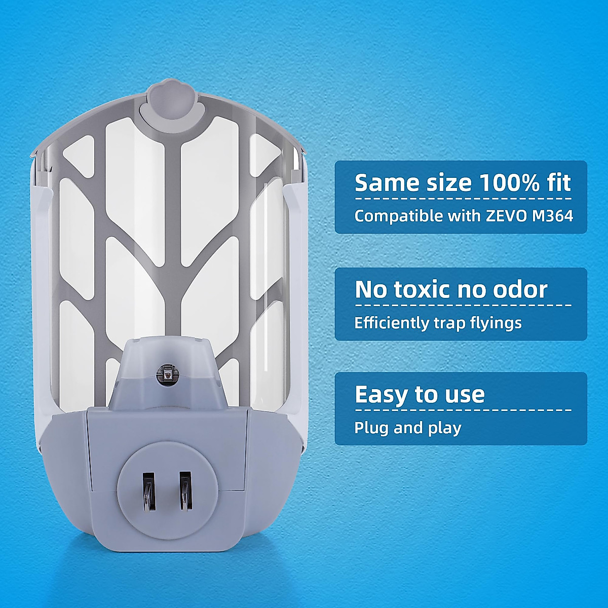 SHAPON Refill Cartridge Kit Replacement Compatible with ZEVO M364 Flying Insect Trap (8 Pack)