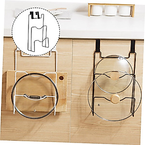 SWOOMEY Pot Lid Organizer, Wall Mounted, Metal, Black, 20 in x 10 in