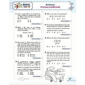 Math Practice Workbook Grades 6-8: 1000+ Questions You Need to Kill in Middle School by Brain Hunter Prep (Arithmetic, Algebra, Geometry, Measurement, ... more in Kill It Series by Brain Hunter Prep)