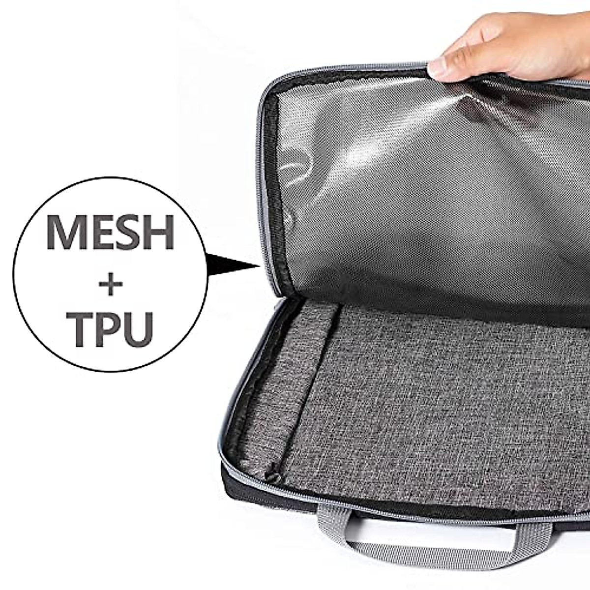 BAGAIL 6 Set Compression Packing Cubes Travel Expandable Packing Organizers(Gray, 6 Set)