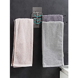 Rotating Towel Holder Rack for Kitchen Bathroom - Stainless Steel Wall Mounted Towel Bar with 3-Arm