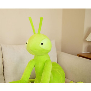 Skyseen Praying Mantis Pillow Mantis Animal Insect Shaped Throw Pillow for Home Decoration 27.6"