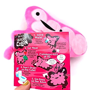 I Heart Guts Colon Plush - You Move Me - 11" Colon Care Tips with Stuffed Toy
