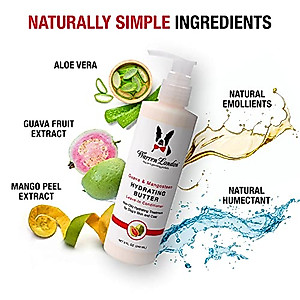 Warren London 8oz Butter Combo - Premium Dog Shampoo & Conditioner - Exfoliating Wash with Fragrant Leave in Conditioner - Detangler and Coat Moisturizer - Milk & Honey w/Guava & Mango