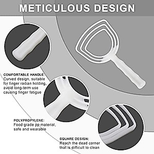 BOLEX Professional Bone Dust Scraper, Square Meat Scraper,White Poly Scraper Bone Dust Remover, Fish Scales Scraper for Kitchen Catering Kitchenware(2 pack)