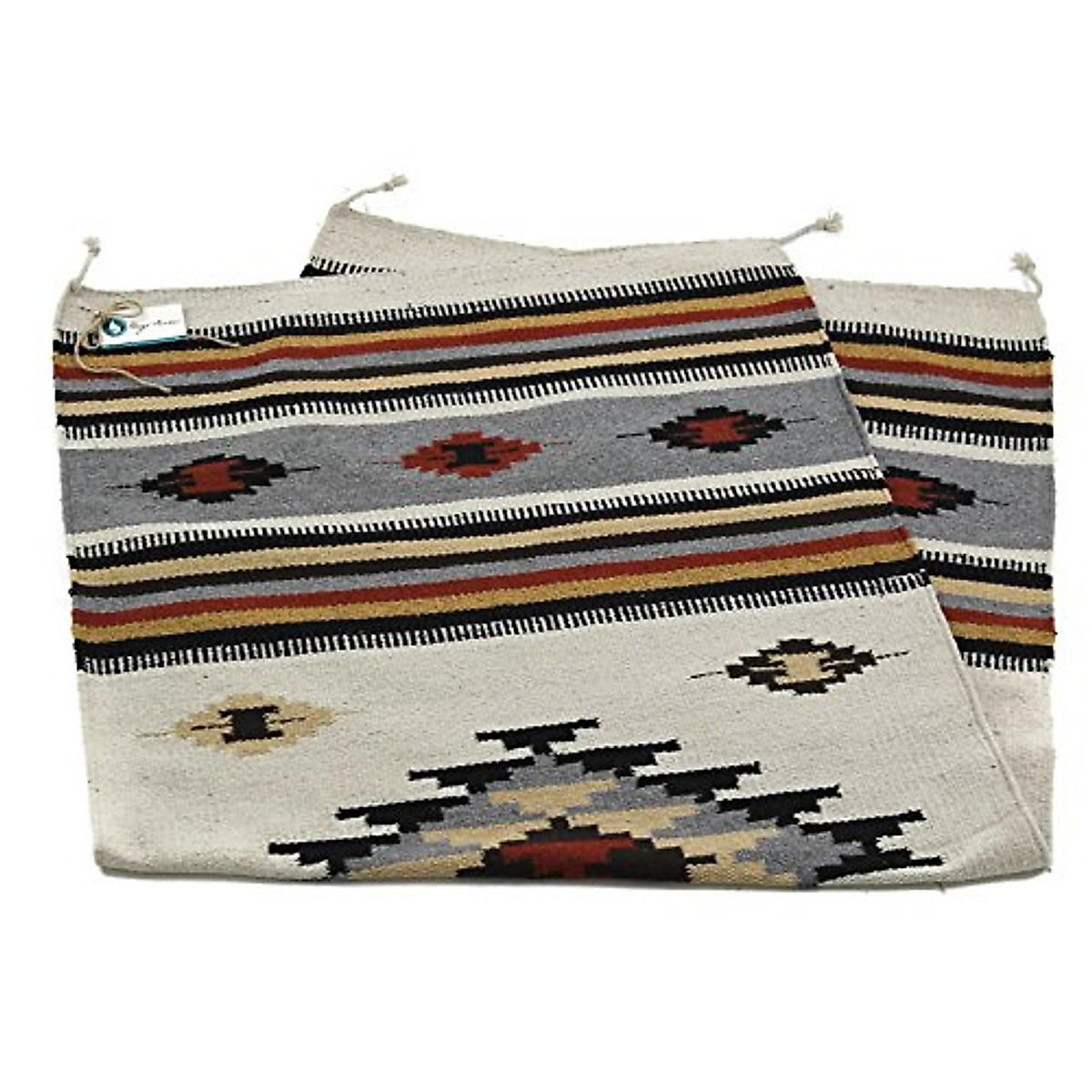 Onyx Arrow Southwest Area Rug, 32 x 64 Inches, Center Diamond, Cream/Black/Multi