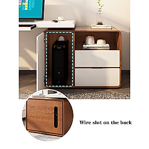 Writing Study Desk, Multifunctional Study Room Desk Home Office PC Desk Writing Table with Bookshelf And Rotatable Locker Writing Study Desk with Hidden Keyboard Tray ,Computer Workstation for Home &