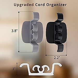 4PCS Cord Organizer for Appliances Kitchen Appliance Cord Organizer LVYOUIF Heat Resistance Cord Wrapper Upgraded Cord Keeper Large Adhesive Cord Wrap Holder Black+White+Grey+Blue 4 Colors
