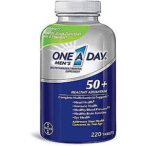 One A Day Men's 50 Plus Advantage Multi-Vitamins, 220 Count (Pack of 1)
