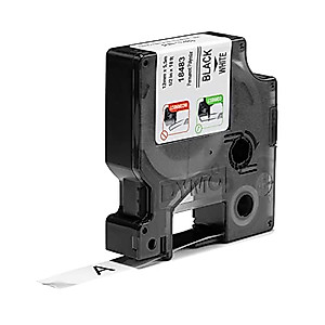 DYMO Authentic Industrial Permanent Labels for LabelWriter and Industrial Label Makers, Black on White, 1/2", 1 Roll (18483), DYMO Authentic