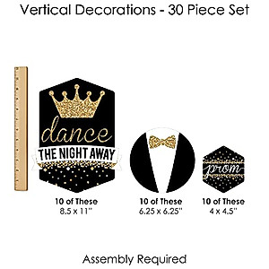 Big Dot of Happiness Prom - Prom Night Party DIY Dangler Backdrop - Hanging Vertical Decorations - 30 Pieces