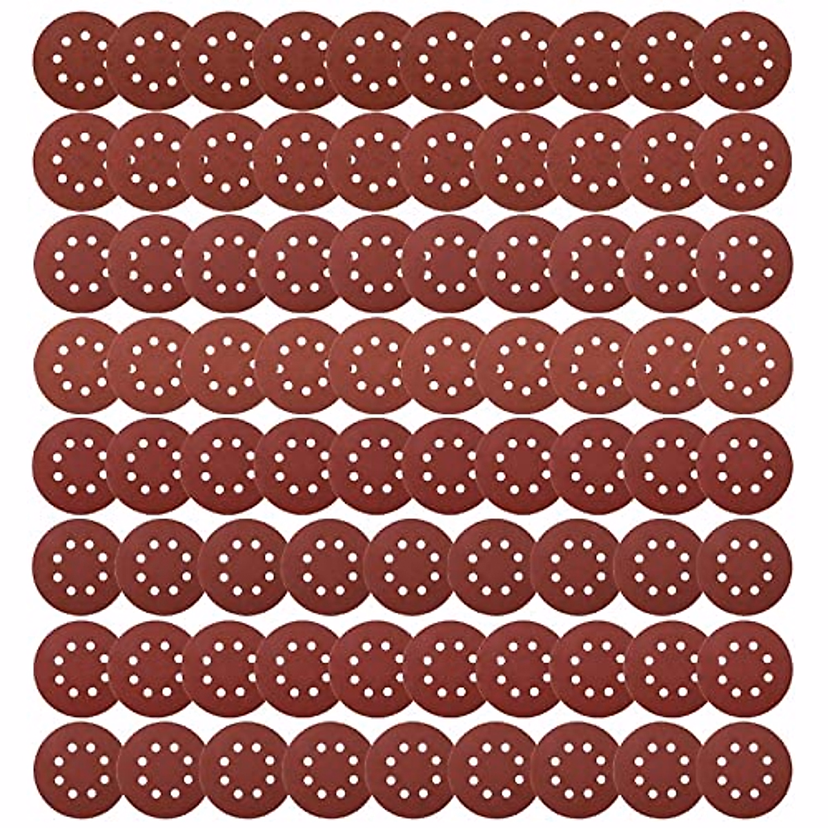 Coceca 80pcs Orbit Sander Sandpaper 5 Inch 8 Hole Orbital Sanding Discs Assorted 40 60 80 100 150 180 240 320 Grits for Power Random Orbit Sanders
