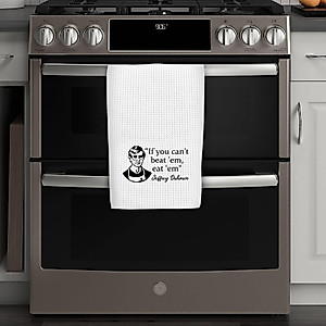 WCGXKO If You Can’t Beat’ Em Eat’ Em Kitchen Towel Series Killer Gift Horror Gift Housewarming Gift (Jeffrey Dahmer Towel)
