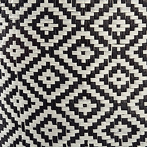 DII Woven Paper Storage Bin, Geo Diamond, Black, Medium Rectangle
