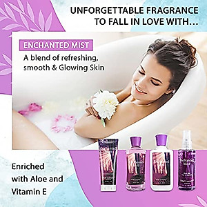 Vital Luxury Bath & Body Kit, 3 Fl Oz, Ideal Skincare Gift Home Spa Set, Includes Body Lotion, Shower Gel, Body Cream, and Fragrance Mist, Valentines Day Gifts for Her and Him(Enchanted Mist)