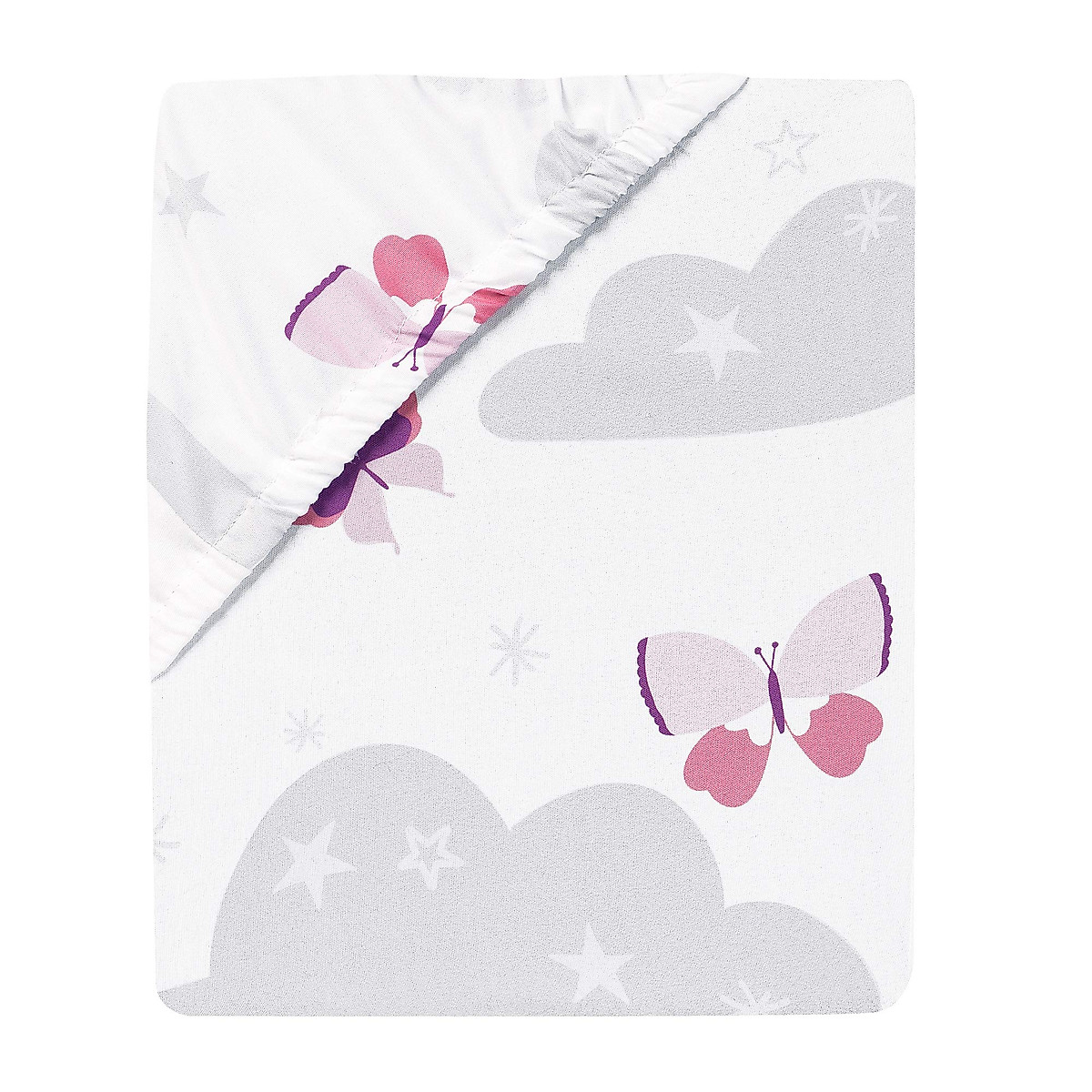 Bedtime Originals Butterfly Kisses Fitted Crib Sheet, Multicolor