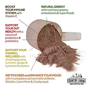 COUNTRY FARMS Immune Defense Superfoods Drink Mix, Supports Immune Defense, Vitamin C with Black Elderberry, Supports Hydration, with Probiotics and Prebiotics, Berry Flavor, 40 Servings