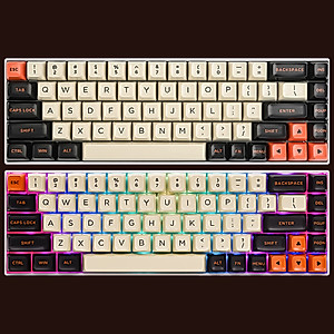 Ussixchare Japanese Cherry Profile Keycaps 60 Percent Dye-Sub for Cherry Mx Gateron Kailh Switch 60% Coral Sea PBT Key Cap Set for 60% 65% Keyboards (Coral Sea-Cherry)