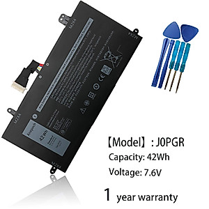 Anepoch J0PGR Laptop Battery Replacement for Dell Latitude 12 5285 5290 2-in-1 T17G Tablet Series Notebook 0J0PGR JOPGR 1WND8 X16TW 0X16TW 0FTH6F FTH6F 7.6V 42Wh 5250mAh 4-Cell