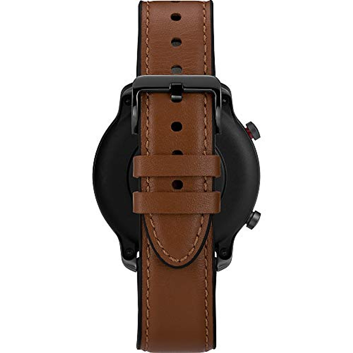 Timex Metropolitan R AMOLED Smartwatch with GPS & Heart Rate 42mm – Black with Brown Leather & Silicone Strap