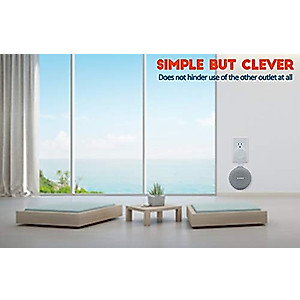AMORTEK Outlet Wall Mount Holder for Google Nest Mini (Home Mini 2nd Gen and 1st Gen), A Space-Saving Accessories for Google Nest Mini Voice Assistant 2nd Generation (White)