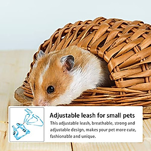 TEHAUX Pet Rabbit Harness Leash Soft Rabbit Harness and Leash Pet Rope Small Animal Vest Accessories for Walking/Running/ Jogging Outdoor Random Color