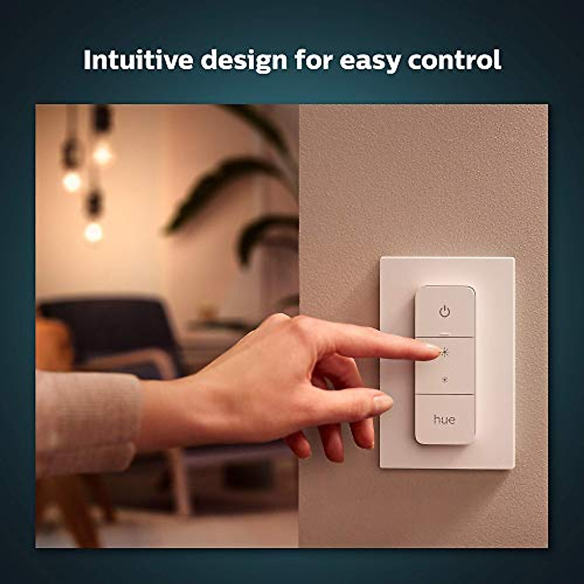 Philips Hue v2 Smart Dimmer Switch and Remote, White, 1-Pack & White A19 Medium Lumen Smart Bulb, 1100 Lumens, Bluetooth & Zigbee Compatible (Hue Hub Optional), 1 Bulb