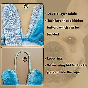 Cute Bulldog Kitchen Hand Towels: Decorative Rag with Hanging Loop for Bathroom Handkerchief Absorbent Washcloths Clearance Animal Shape Grey