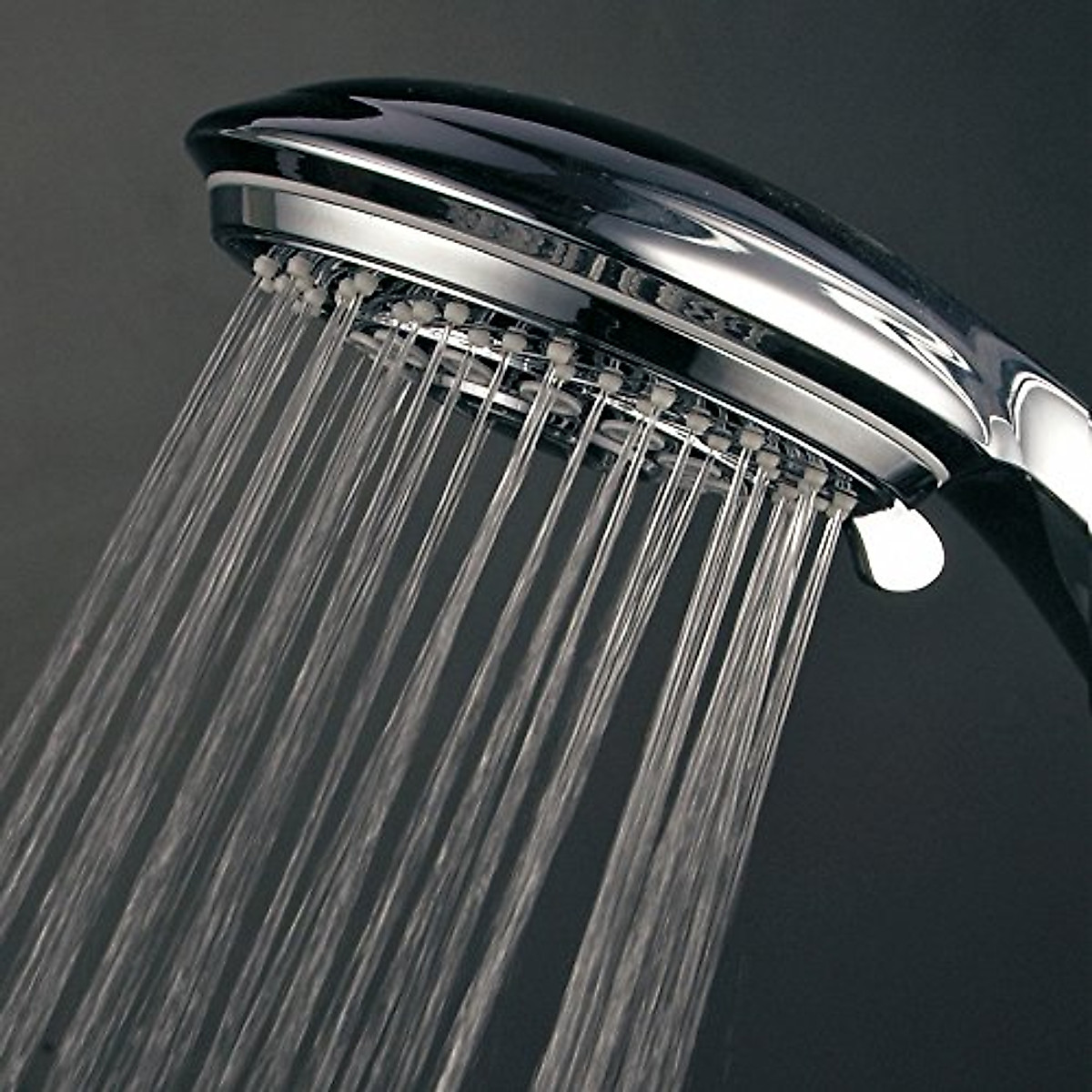 HotelSpa 7-Setting AquaCare Series Spiral Handheld Shower Head with Patented ON/OFF Pause Switch and 5-7 foot Stretchable Stainless Steel Hose (Premium Chrome)
