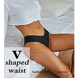 Sth Big Sexy Cheeky Underwear for Women Lace Bikini Panties Ladies No Show Hipster V-Waist Multi-Pack