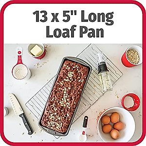 GoodCook Extra Large 13'' x 5'' Nonstick Steel Bread Loaf Pans, Gray (4245)