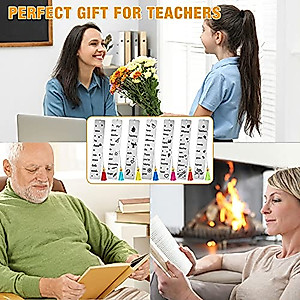 7 Pcs Teacher Appreciation Gifts from Students Metal Bookmark Book Page Marker with Pendant for Back to School Tutors Birthday Xmas Graduation Presents for Book Lover Reading Supplies (Silver)