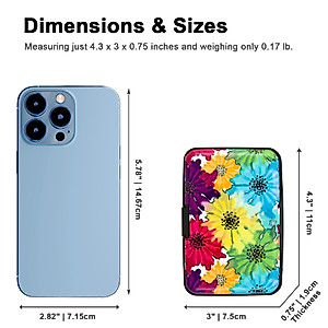 Kaabao Credit Card Holder, Metal Card Wallet RFID Blocking Mini Slim Aluminum Business Hard Card Case for Women Men (Motley Floral)