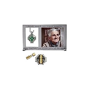 Cathedral Art PF403 Celtic Memorial Frame with Vial for Ashes, 5-1/4 by 3-Inch, Multicolor